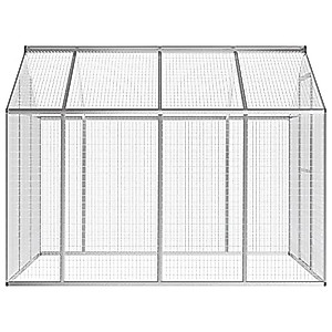 Tidyard Outdoor Aviary Aluminum, Walk-in Aviary with Heavy-Duty Hinged Door, Playing, Exercising, Training Wire Mesh 70"x95.3"x75.6"