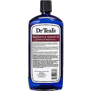 Dr Teal's Foaming Bath Combo Pack (68 fl oz Total), Moisturizing Shea Butter & Almond Oil, and Glow & Radiance with Vitamin C and Citrus Essential Oils