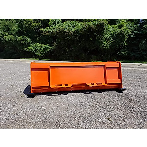 6' XP24 Pullback Skid Steer Snow Pusher Kubota Orange