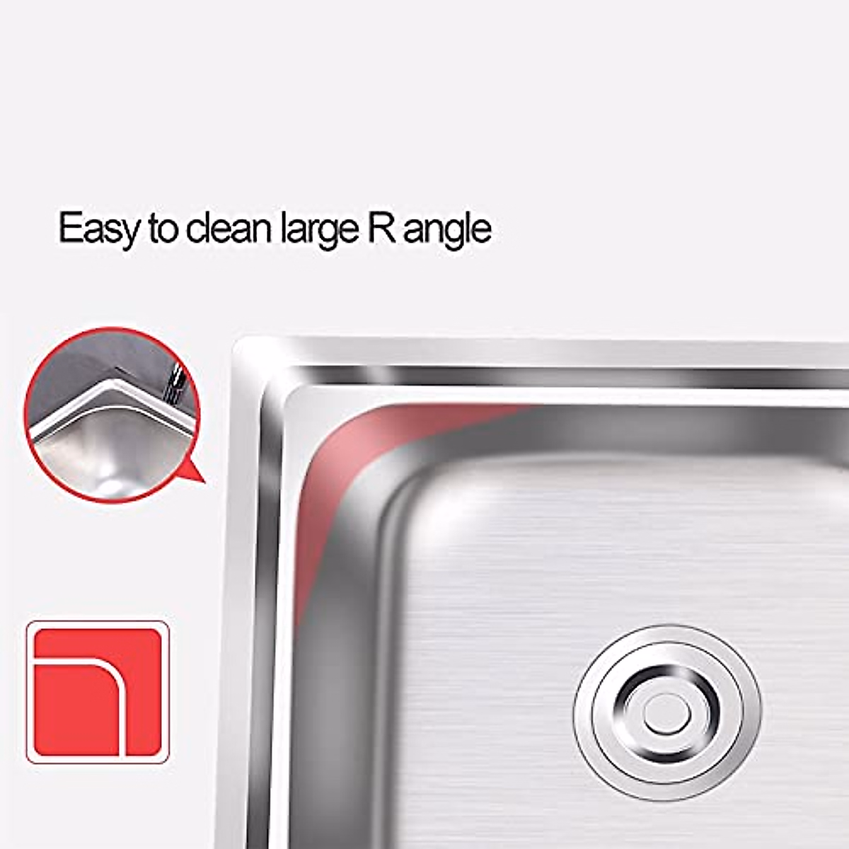 EMENG Commercial Sink Kitchen Wash Basin Stainless Steel Garden Sink, Multi Functional Single Bowl Sink with Stand for Vegetable Washing Basin Sinks, for Outdoor Indoor Garage Kitchen La