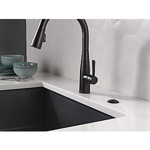 Delta Faucet Air Switch for Disposal Black, Air Switch for Garbage Disposal, Air Switch Kit, Air Switch Button, Matte Black 72050-BL