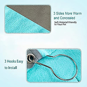 JCOLUSHI 3 Sides Small Animal Corner Hideout, 2Pcs Guinea Pig Hideout, Corner Fleece Forest Hideout for Guinea Pigs, Ferrets, Chinchillas, Hedgehogs, Hamster, Dwarf Rabbits, Grey, Blue, Grey, Green