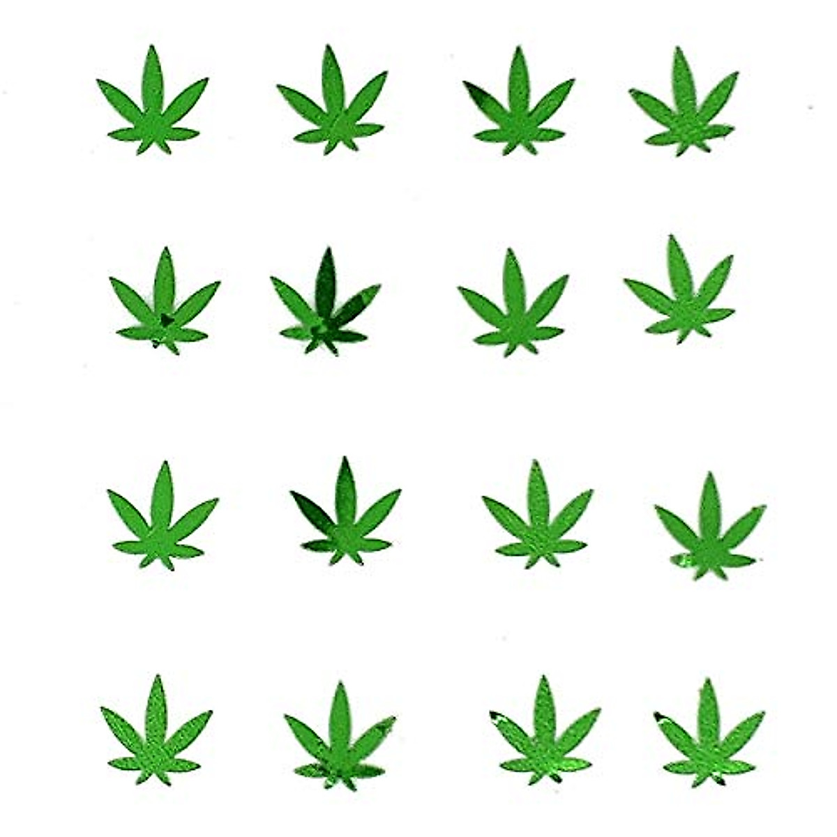 Confetti Marijuana Leaf 3/8" Green - Retail Pack #9713 QS0