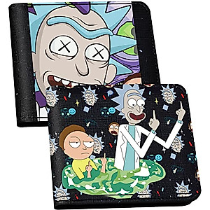 Bistup *2 Packs* Leather Wallet for Girls Cute Kawaii Cartoon Aesthetic Women Cool Funny Leather Credit Id Card Cash Holder Woman Rfid Blocking Zipper Wallets With Coin Pocket Female Bifold Grandson