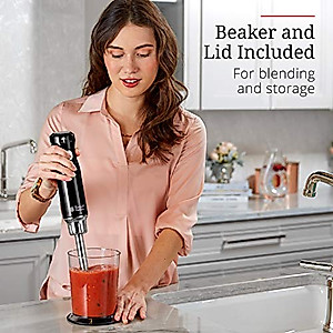 Russell Hobbs HB3100BKR Retro Style Immersion Blender, 1.0L Capacity Beaker, Black