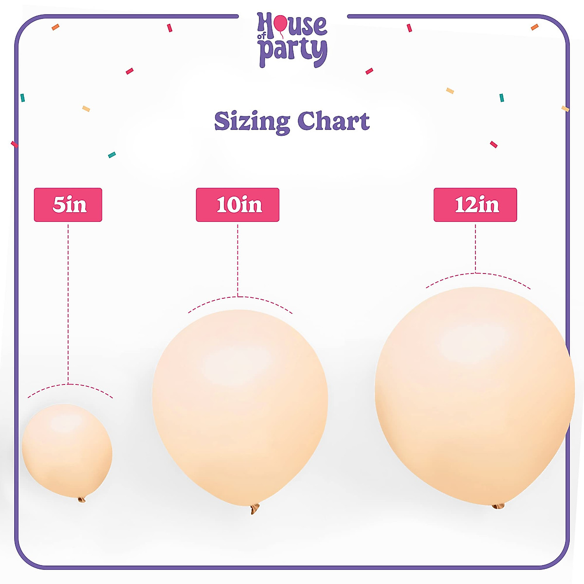 HOUSE OF PARTY Pastel Orange Balloons - 100 Pcs | 5 Inch Matte Light Orange Balloons for Birthday, Bachelor Party and Graduation Party Decorations | Kids Party Latex Balloons