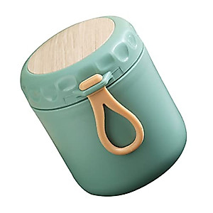 Containers with Lids Breakfast Cup Soup Cup with Lid Portable Leakproof Insulated Food Jar Lunch Container Vacuum Soup Flask for Hot Food ( Green ) Cereal Cup Travel Container