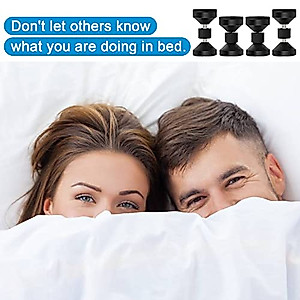 cosbur 4 Pack Adjustable Threaded Headboard Stoppers, Bed Frame Anti-Shake Tools, Headboard Bumper, Bedside Headboards Prevent Loosening Anti-Shake Fixer, Bed Accessories (1.8-2.5in)(Black)