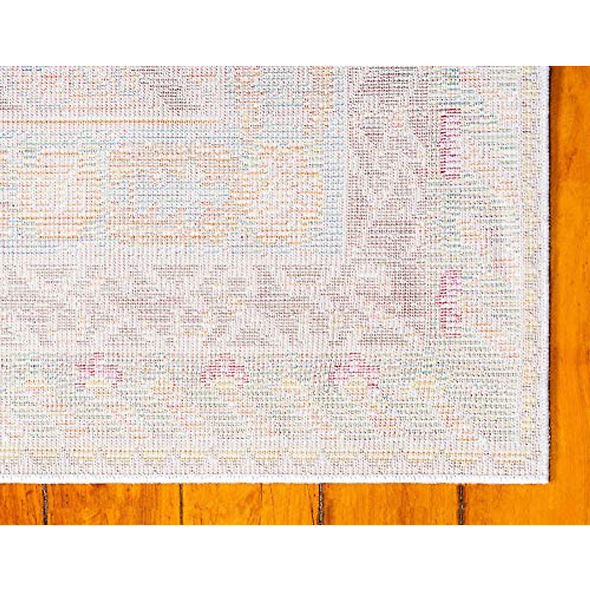 Unique Loom Austin Collection Traditional Border, Floral, Vintage Area Rug, 8' 0" x 10' 0", Blue/Green