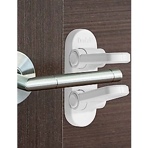 Door Lever Baby Safety Lock - Baby Proofing - Prevent Little Kids from Opening Doors with A Child Proof Door Handle Lock - 3M Adhesive - Driddle