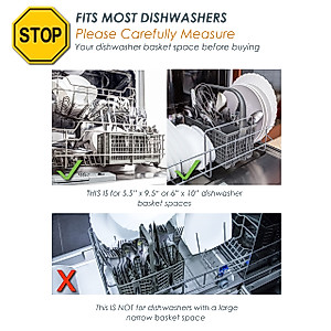 Dishwasher Cutlery Basket fits Most Brands (9.5 x 5.4 x 4.8 inches)- Utensil Organizer Caddy Fits Most Dishwashers (LP54)