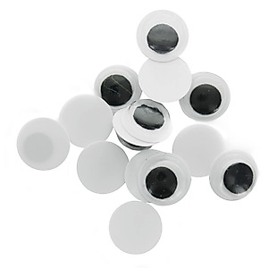 Essentials By Leisure Arts Eyes Paste On Moveable 10Mm Black 14Pc Googly Eyes, Google Eyes for Crafts, Big Googly for Crafts, Wiggle Eyes, Craft
