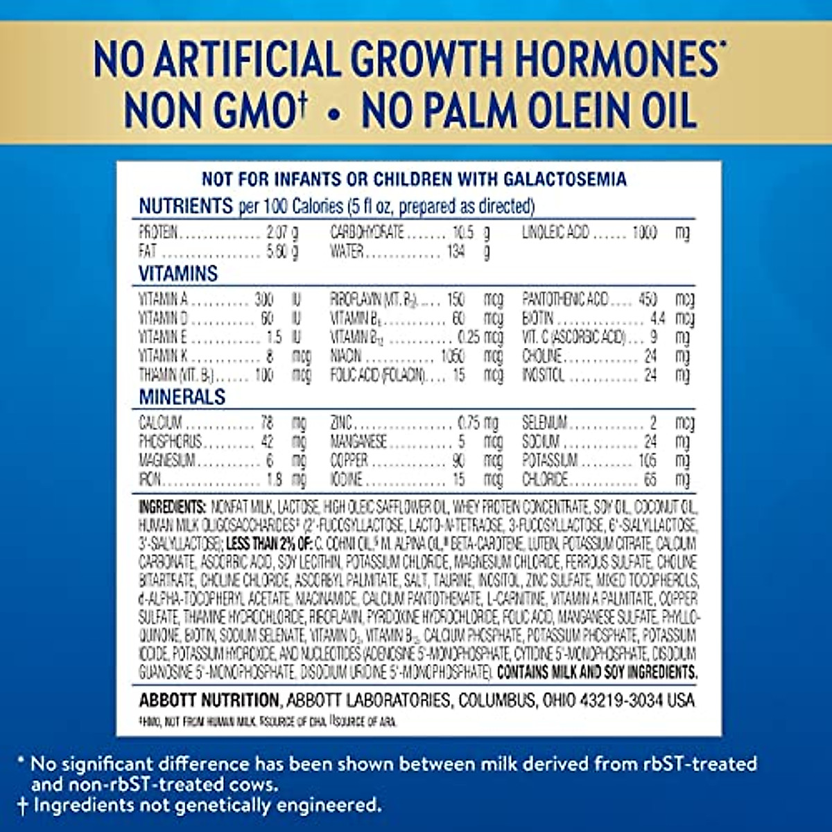 Similac 360 Total Care Infant Formula with 5 HMO Prebiotics, Our Closest Formula to Breast Milk, Non-GMO, Baby Formula, Ready-to-Feed 32-fl-oz Bottle (Case of 6)