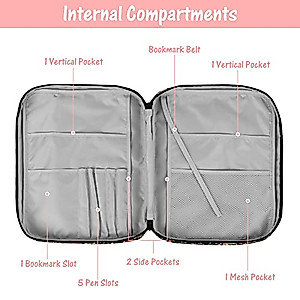 COLAZ Large Bible Cover for Women Bible Carrying Case to Church Durable Oxford Bag with Handle, Perfect Bible Case for Women as Gift （Butterfly）