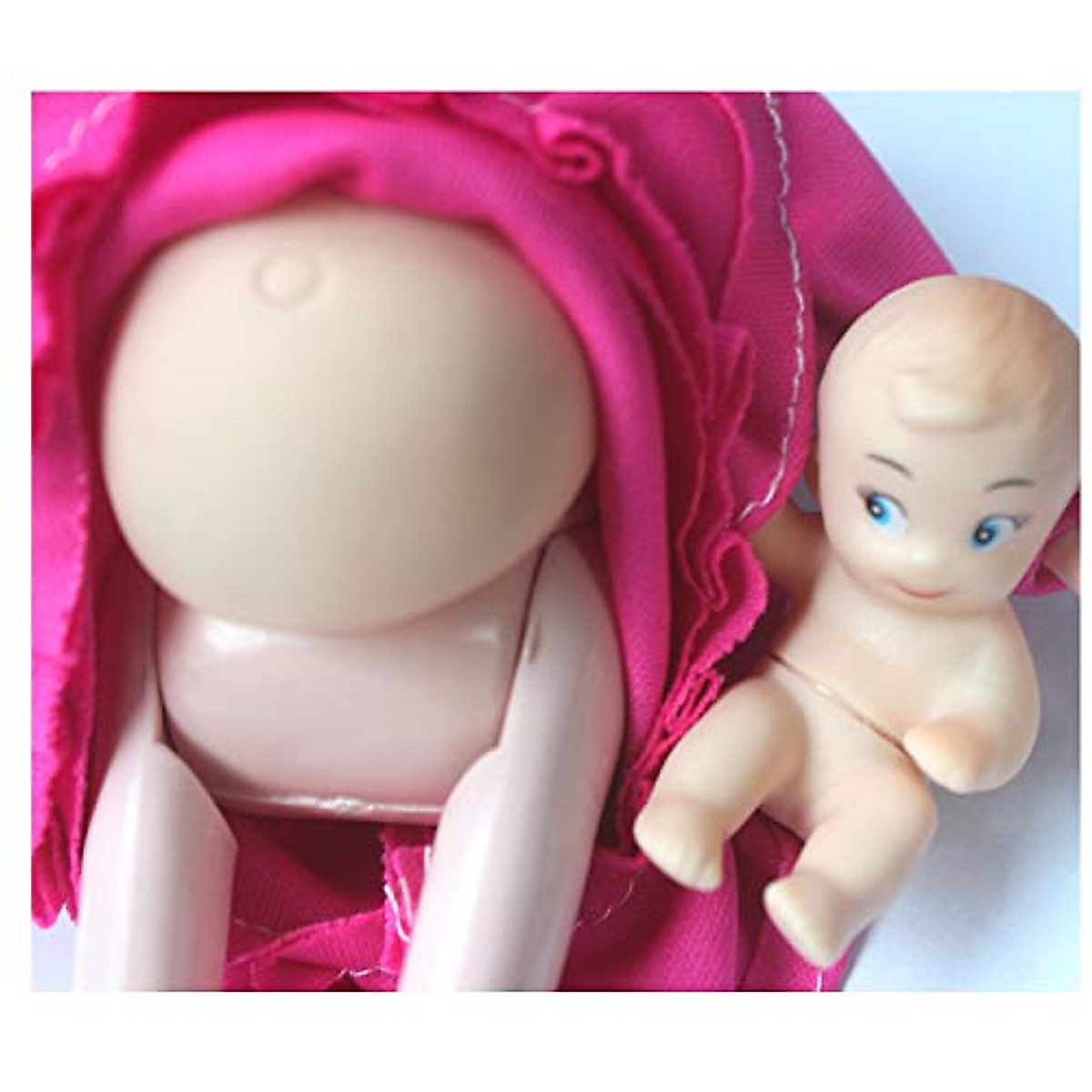 Kunhe Rose Red Real Pregnant Doll Have a Baby In Her Tummy Mom Doll
