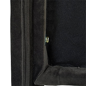 Jennifer Taylor Home David Collection Modern Upholstered King Size Size Bed Frame, Hand Tufted and Nailhead Trim, Dark Charcoal Grey