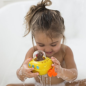 Skip Hop Bath Toy Gift Set  for Toddler: Submarine Monkey, Scoop & Catch Squirties, Stack and Pour Buckets, Fishin' Fox Toy