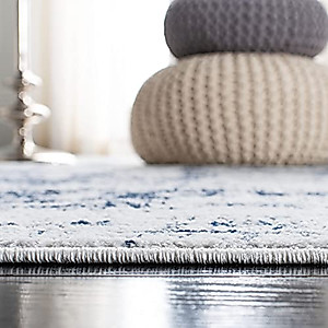 Safavieh Amelia Collection 12' x 18' Ivory/Navy ALA700B Modern Abstract Non-Shedding Living Room Dining Bedroom Area Rug