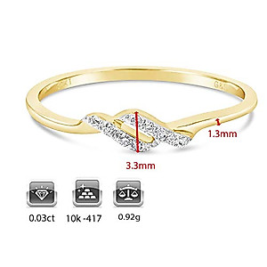 White gold cute diamond ring_O