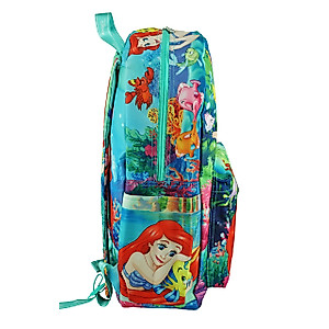 Disney The Little Mermaid - Ariel Deluxe Oversize Print Large 17.5" Backpack with Laptop Compartment - A19608
