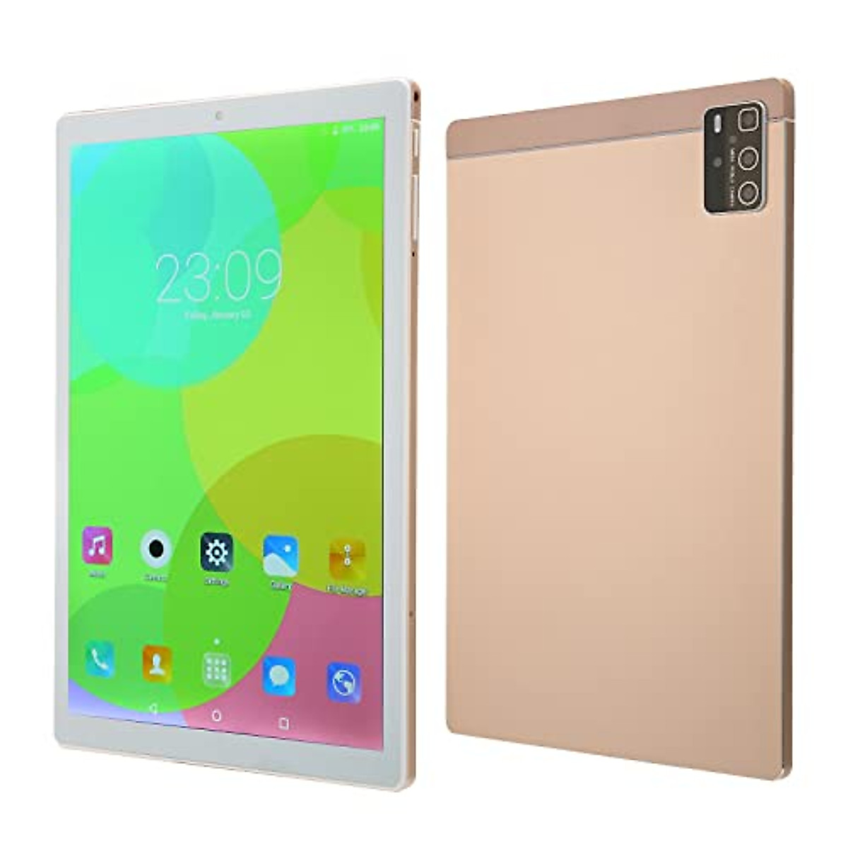 10.1in Tablet PC,Gold,2.4G 5G WiFi,USB C Rechargeable,6GB RAM 128GB ROM,2560x1600 HD,5MP 8MP Camera,Octa Core CPU,5000mAh Tablet for Android11
