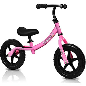 SIMEIQI 12" Balance Bike for Boys Girls 2 3 4 5 Years Old No Pedal Walking Balance Training Sports Bicycle for Kids Toddlers…