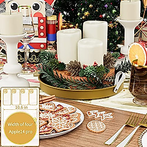 EKNITEY Gold Round Serving Tray - 10.6 inch Small Storage Organizer for Bathroom Vanity Tray for Jewelry Perfume Lotion Bottle Cosmetic