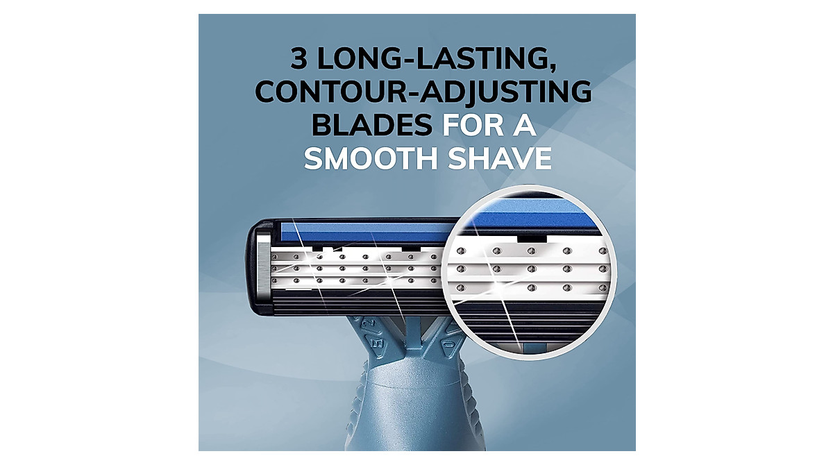 BIC Flex 3 Men’s Disposable Razors - Smooth & Comfortable Shave