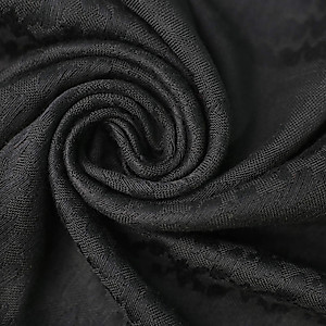 Luxns Military Shemagh Tactical Desert Scarf / 100% Cotton Keffiyeh Scarf Wrap for Men And Women/Black 43"x43"