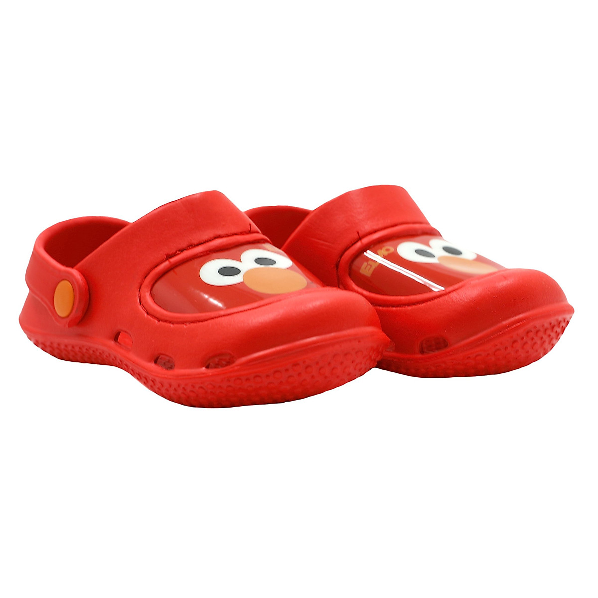Sesame Street Boy's Elmo Clog with Molded Backstrap, Red Face, 7-8