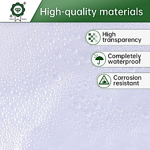 FoundGo Tarp Clear 8'x10' Heavy Duty Clear Tarps with Rustproof Gommets,Waterproof Greenhouse Tarp, UV-Ray Clear Greenhouse Plastic Coverfor Greenhouse Balcony Garden Patio