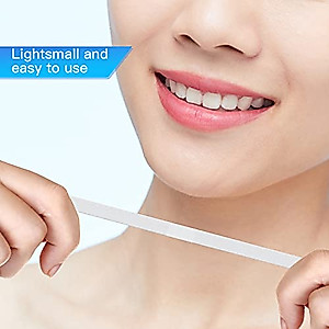 12 PCS Dental Abrasive Stainless Steel Strips, Finishing Polishing Metal Strip 4 MM Medium One Side - Sanding Grinding Teeth - Cleaning Tools for Oral Care