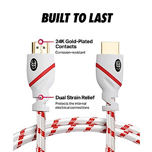 Ultra Clarity Cables 4K HDMI Cable 10FT [2 Pack], High Peed Hdmi Cables with Braided Cord & Gold Connectors, 4K @ 60Hz, Ultra HD, 2K, 1080P, ARC & CL3 Rated for Roku TV/PS5/HDTV/Blu-ray/Xbox One