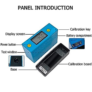 Tint Meter, 0.0-199.9 Units (GS) Surface Gloss Meter Paint Coating Tile Surface Gloss Test Stone Light Meter Marble Brightness Tester,Color Sensor