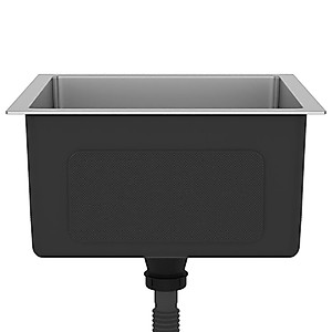 Handmade Kitchen Sink Stainless Steel,Deluxe Stainless Steel Kitchen Sink with XFlume Design for Quick Water Flow Kitchen Fixtures, Kitchen Sinks