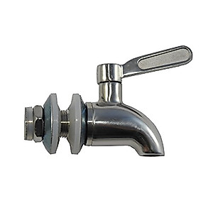 Stainless Steel Replacement Spigot for Beverage Dispenser with Screen Filter - Ice Tea, Kombucha, Lemonade - Also works with Ceramic Porcelain Crock and -type Water Filtration Systems