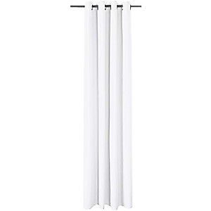 Amazon Basics Room Darkening Blackout Window Curtain with Grommets, 52 x 96 Inches, White - Set of 2