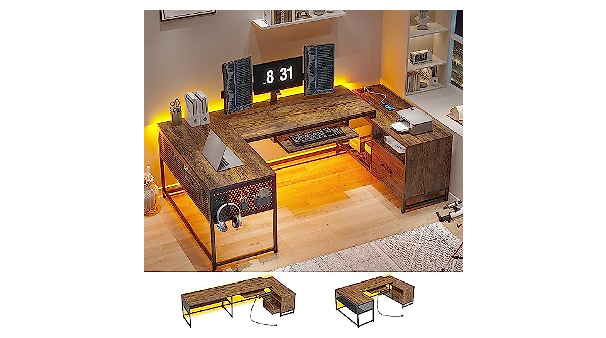 SEDETA L Shaped Computer Desk - Stylish & Functional