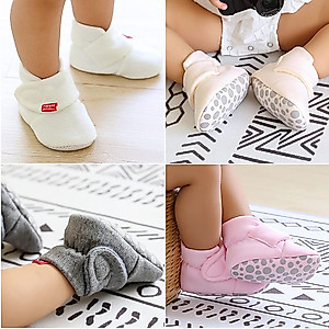 QWZban Baby Booties Infant Newborn Boys Girls Slippers Warm Crib Sock Shoes Indoor First Walker Prewalker