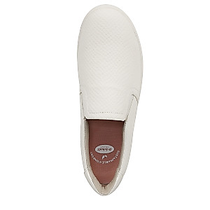 Dr. Scholl's Shoes Women's Madison Slip On Fashion Sneaker, White Snake, 7 US