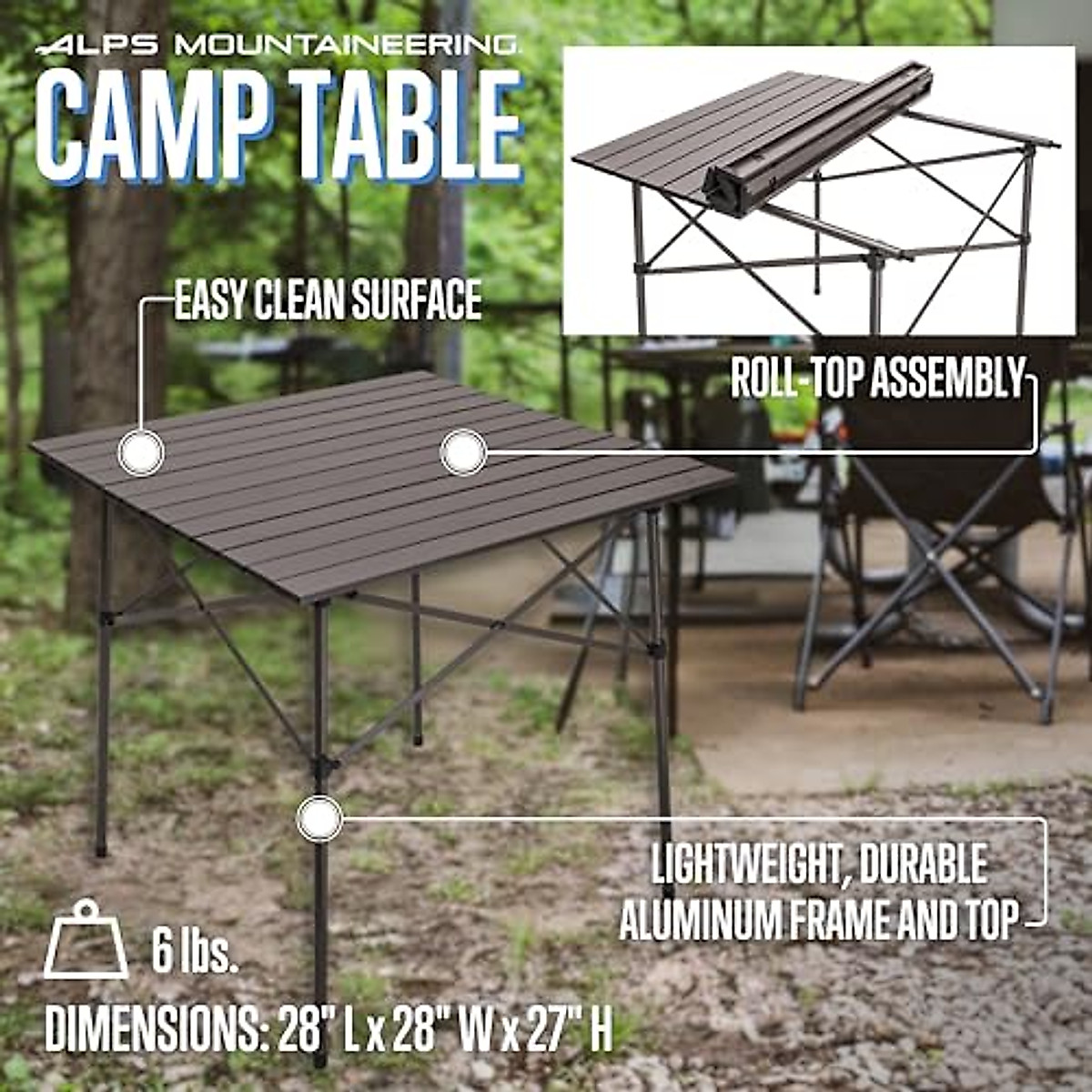ALPS Mountaineering Camp Table, One Size, Clay - New