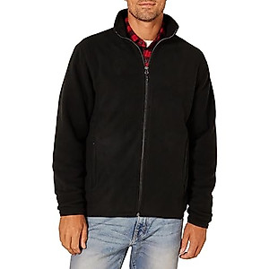 Amazon Essentials Men's Full-Zip Fleece Jacket - Discontinued Colors, Black, Large