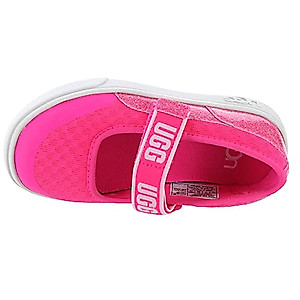 UGG Unisex-Child Rennon Skimmer Glitter Sneaker, Taffy Pink, 11 Little Kid