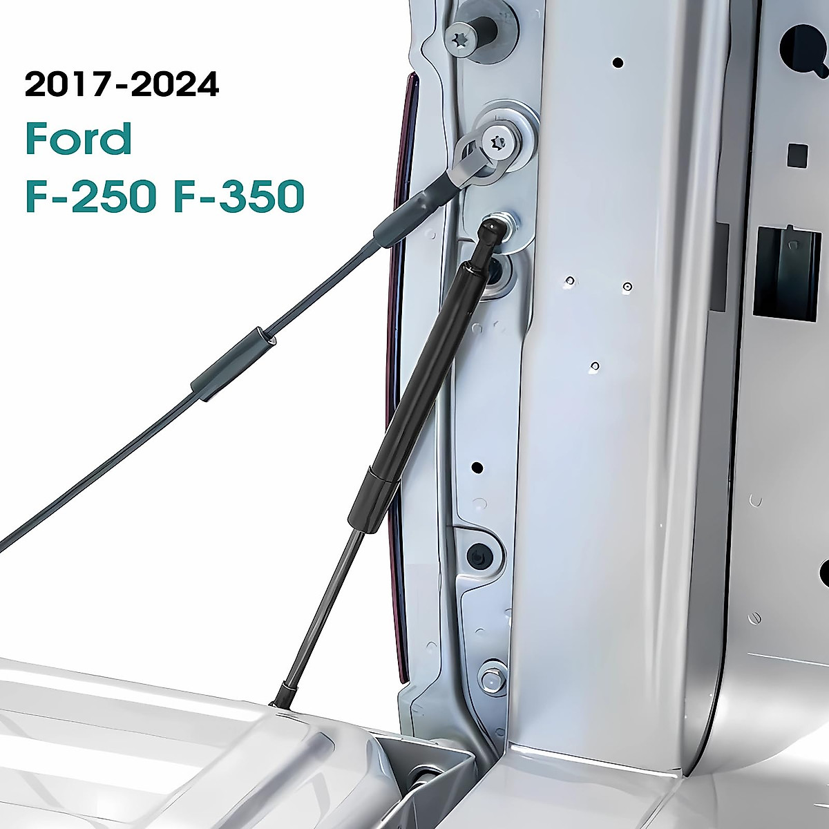 HelloAuto Truck Tailgate Assist Shock fit for Ford F250 F350 2017 2018 2019 2020 2021 2022 2023 2024, F150 Truck Accessories, Super Duty Heavy Duty Tailgate Shock(black), Pack of 1