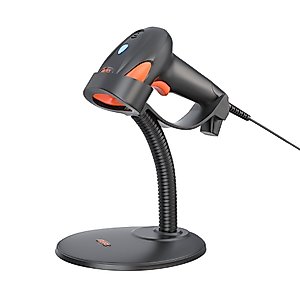 Tera Pro Extreme Performance Laser High Speed Barcode Scanner with Stand Auto Sensing On and Off by Smart Stand USB Wired 1D Handheld Plug and Play Bar Code Reader for Small Business Library 6900