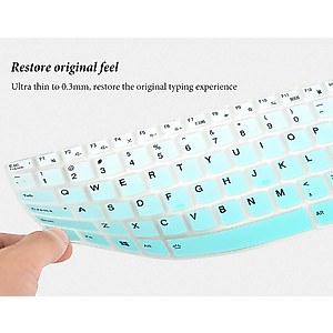 Keyboard Cover for 2023 Lenovo LOQ 15.6" 16"/Legion 7 7i 16ITHg6/Legion Pro 7 7i Gen 8,Lenovo Legion 5 Pro/Legion 7 7i Slim 15,Lenovo Legion 5 5i 5p 5pi 15.6" 17.3" Gaming Laptop Skin-Gradual Mint