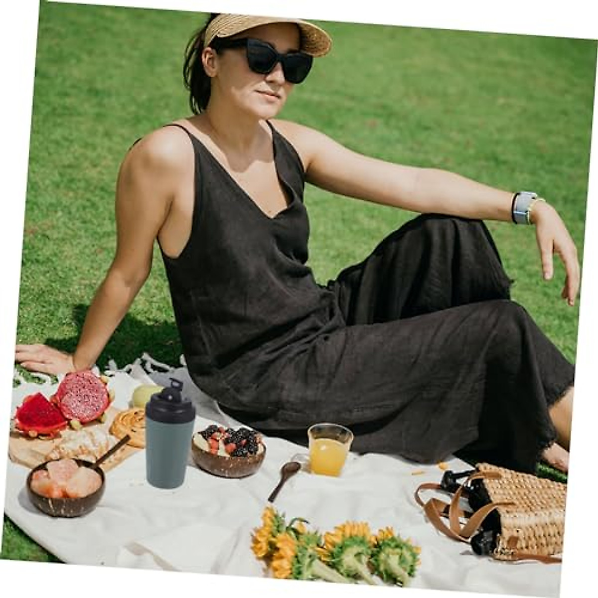 Veemoon Insulated Coffee Tumbler with Leak Lid Travel Coffee Cup for Hot and Cold Drinks Reusable Lined Travel Mug