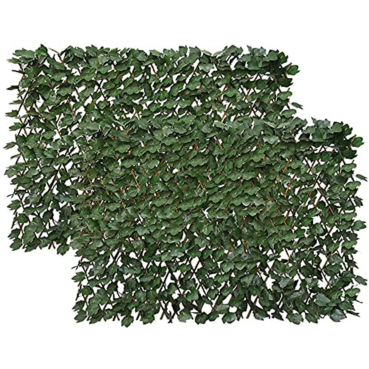 Garden Land Artificial Leaf Faux Ivy Expandable/Stretchable Privacy Fence Screen (2PC,Ivy)…
