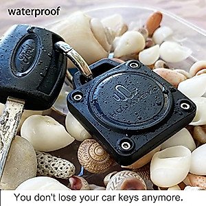Waterproof AirTag Keychain Holder Case,Compatible for Apple AirTag Key Ring.(black-4pack)