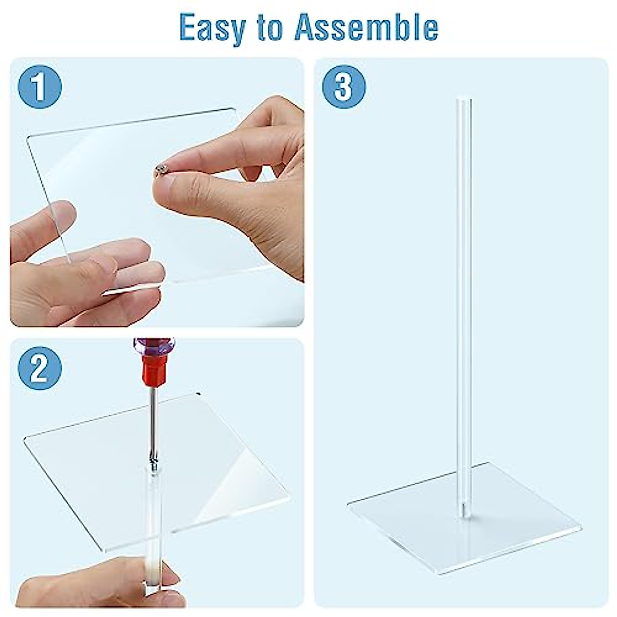 Aredpoook Donut Stand Bagel Stand 6 Pack, Acrylic Doughnut Holder, Clear Donut Display Stand, Bagel Tower Stand, Wall Display Stand Holder for Birthday, Wedding, Baby Shower, Christmas, Party